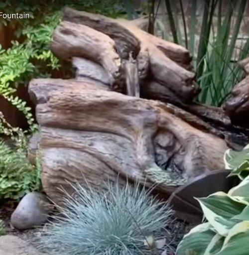 Henri Fallen Logs Fountain (RH) – Prairie Blossom Nursery